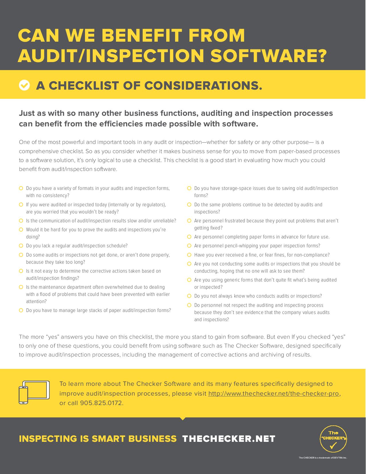 Are You Ready for Audit/Inspection Software
